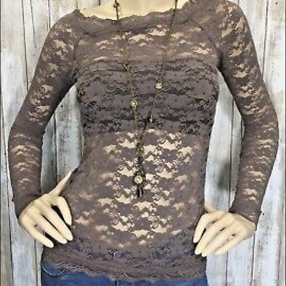 Bar III | Tops | Bar Iii Lace See Through Shirt | Poshmark